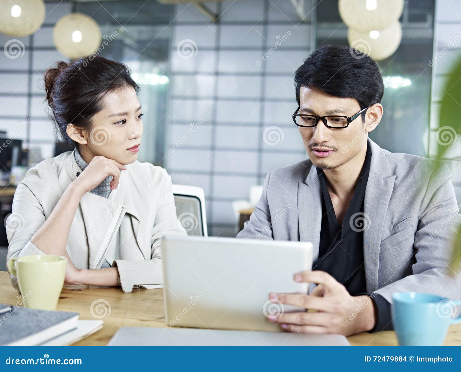 Asian Business People Working Together in Office Stock Photo - Image of ...