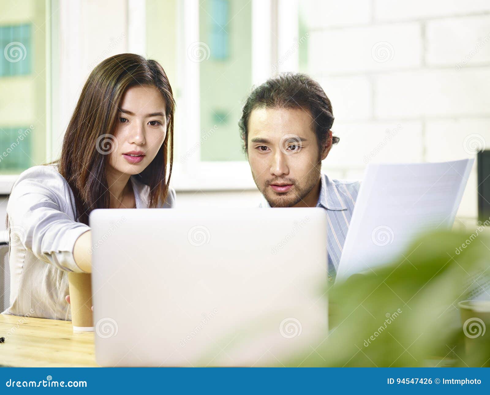 Asian Business People Working Together in Office Stock Photo - Image of ...