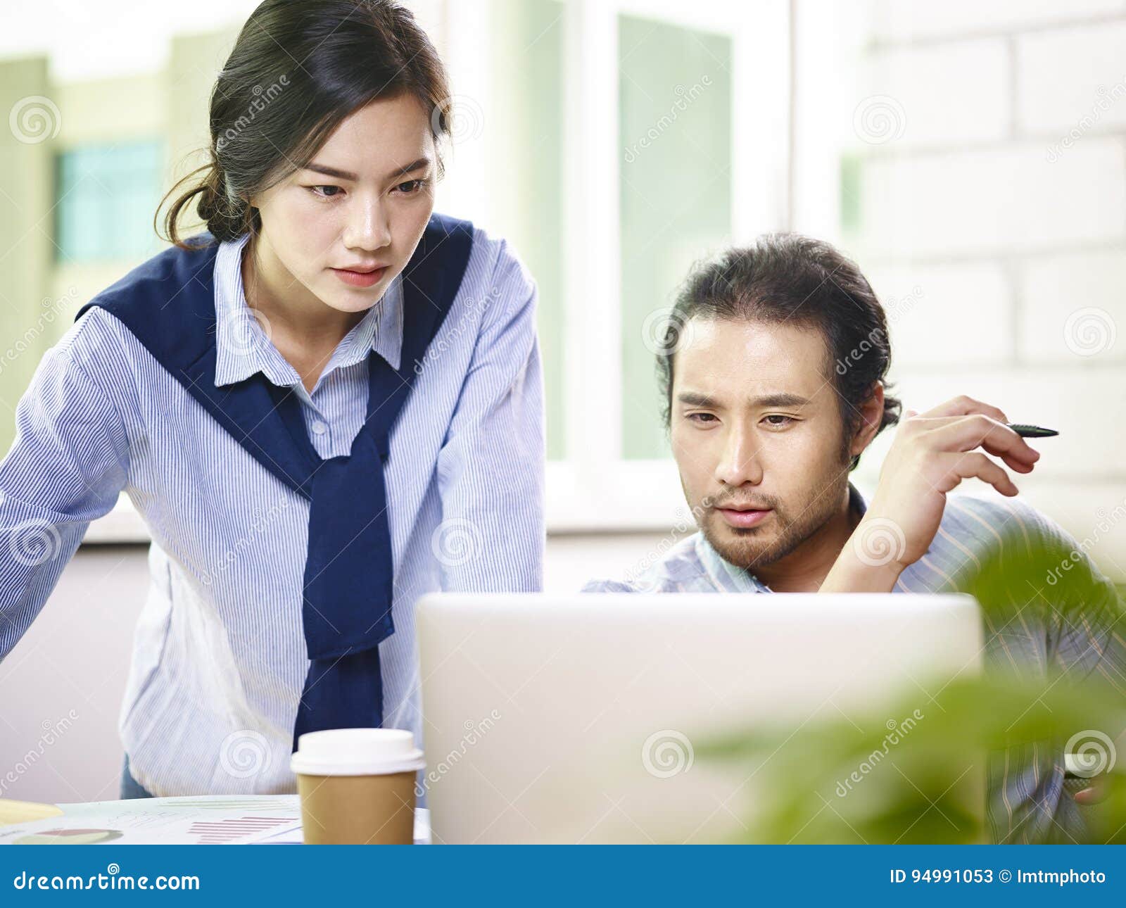 Asian Business People Working Together in Office Stock Image - Image of ...