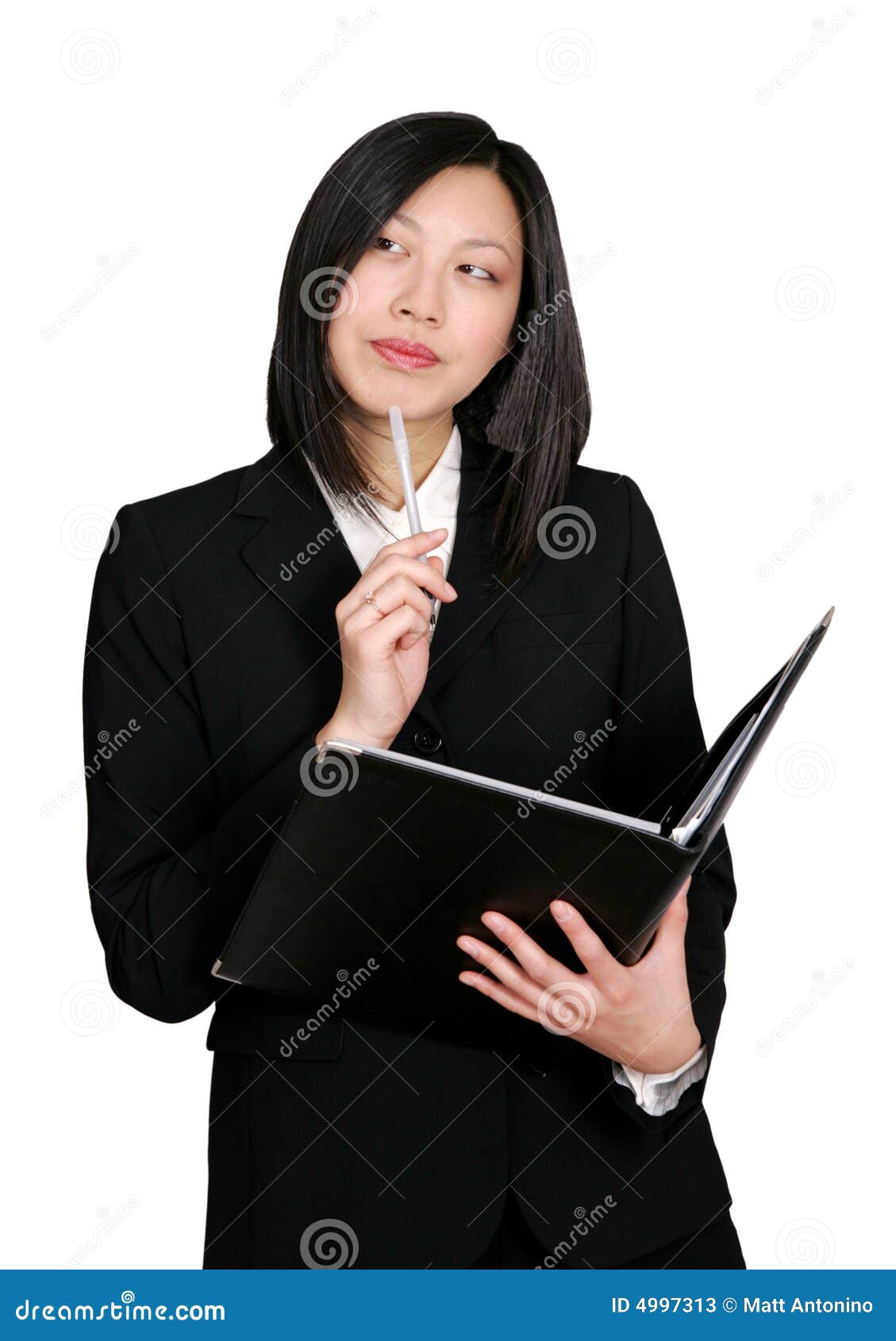 Asian Business Woman Thinking Stock Image - Image of corporate, suit ...