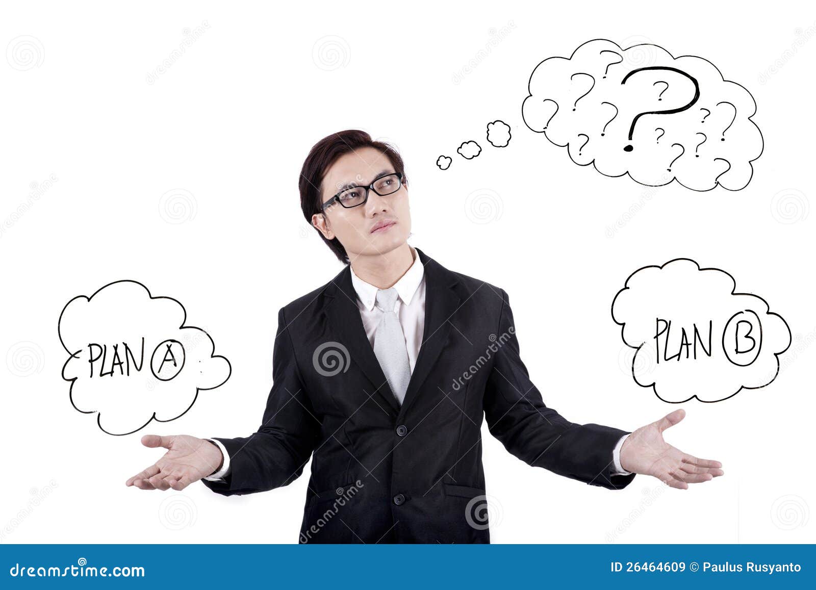 Asian businessman doubtful stock image. Image of businessman - 26464609