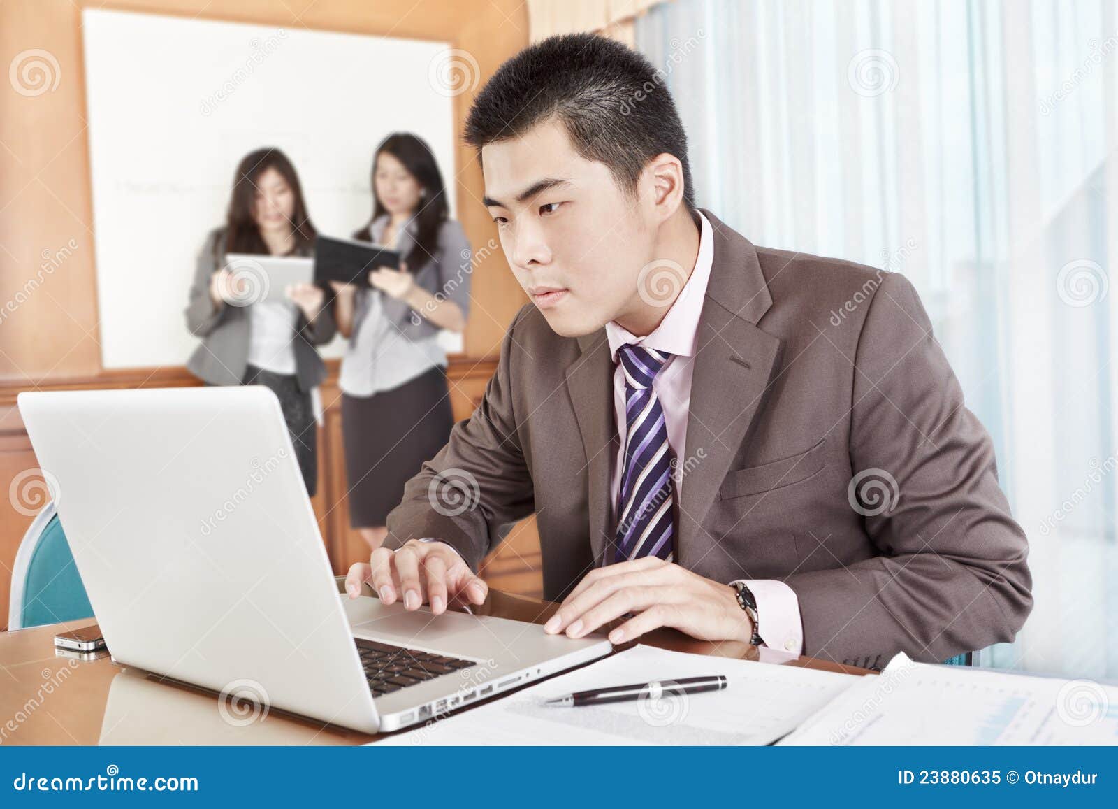Asian Businessman in the Office Stock Image - Image of businessman ...