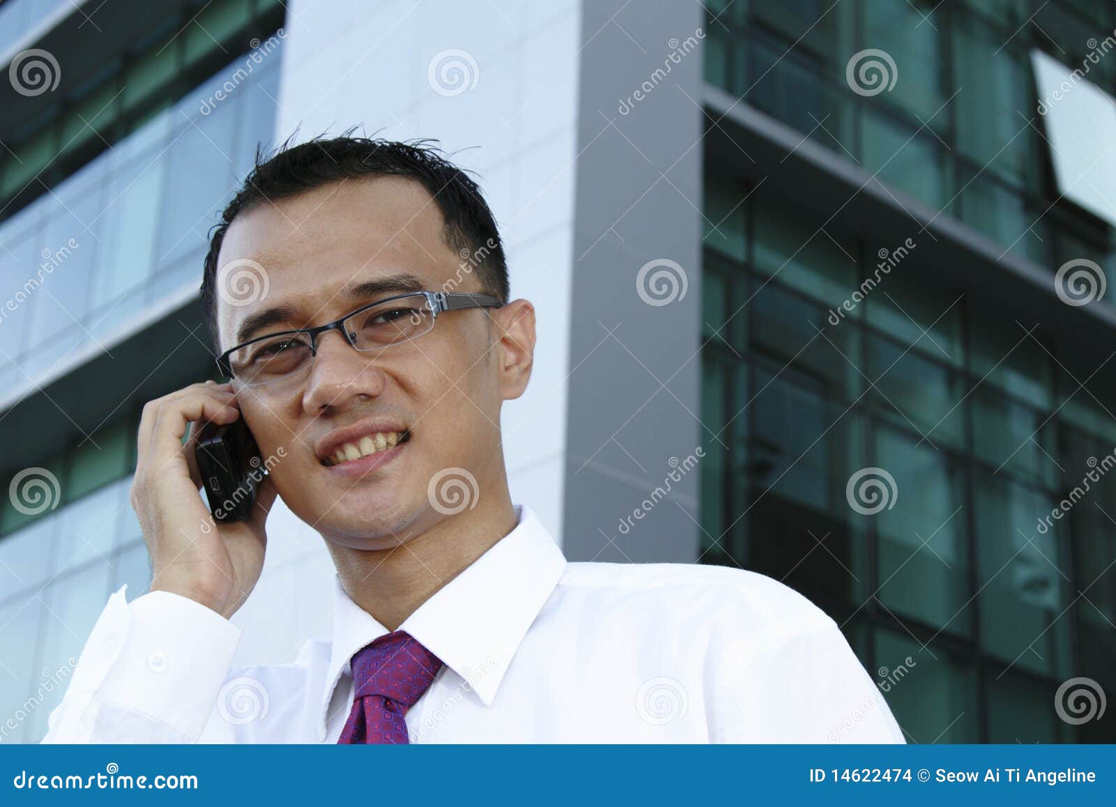 Asian Businessman on the Phone Stock Photo - Image of smiling ...