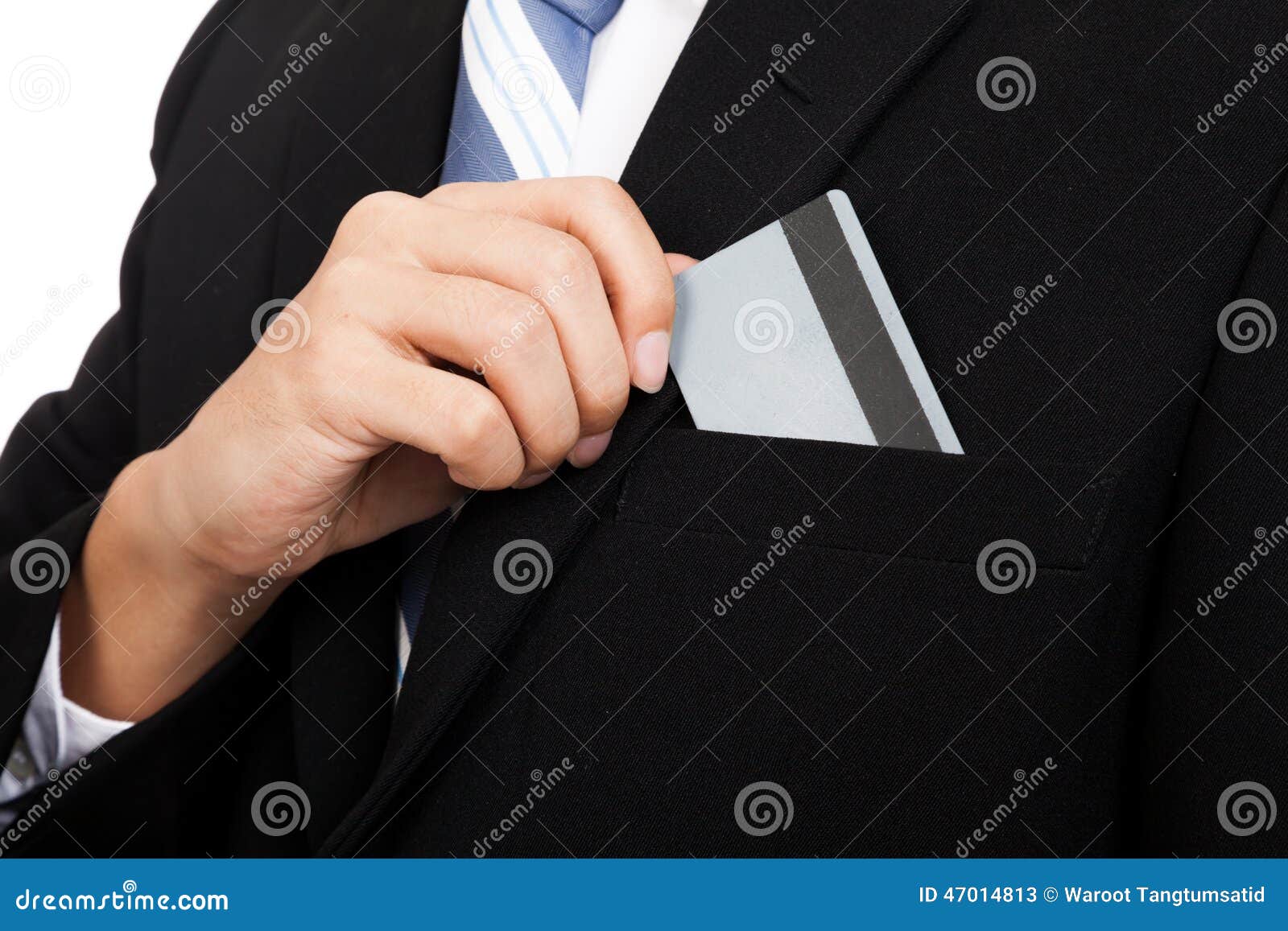 Asian Businessman Pull a Card from His Pocket Stock Image - Image of ...