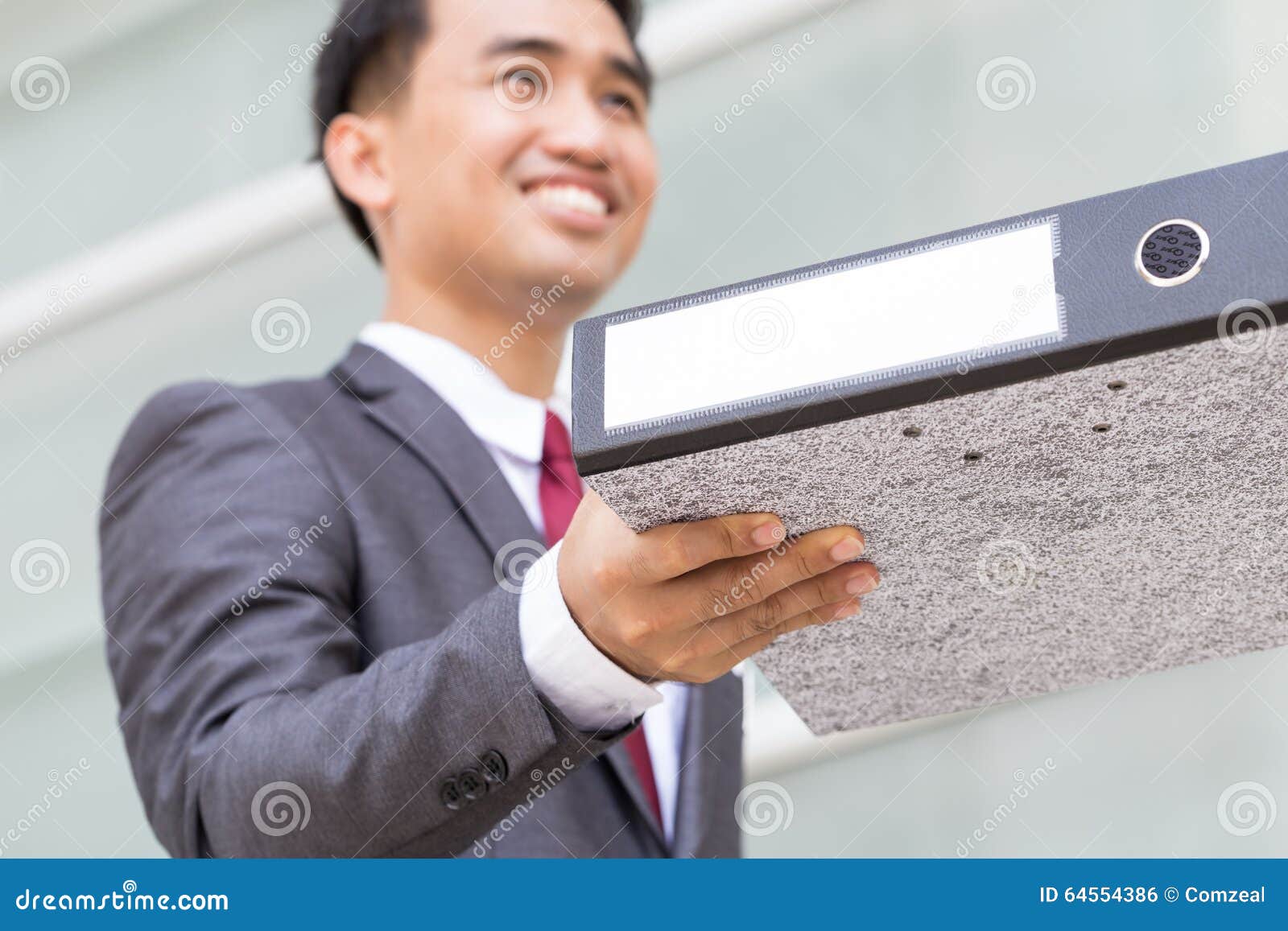 Asian Businessman Received Documents Stock Photo - Image of paper ...