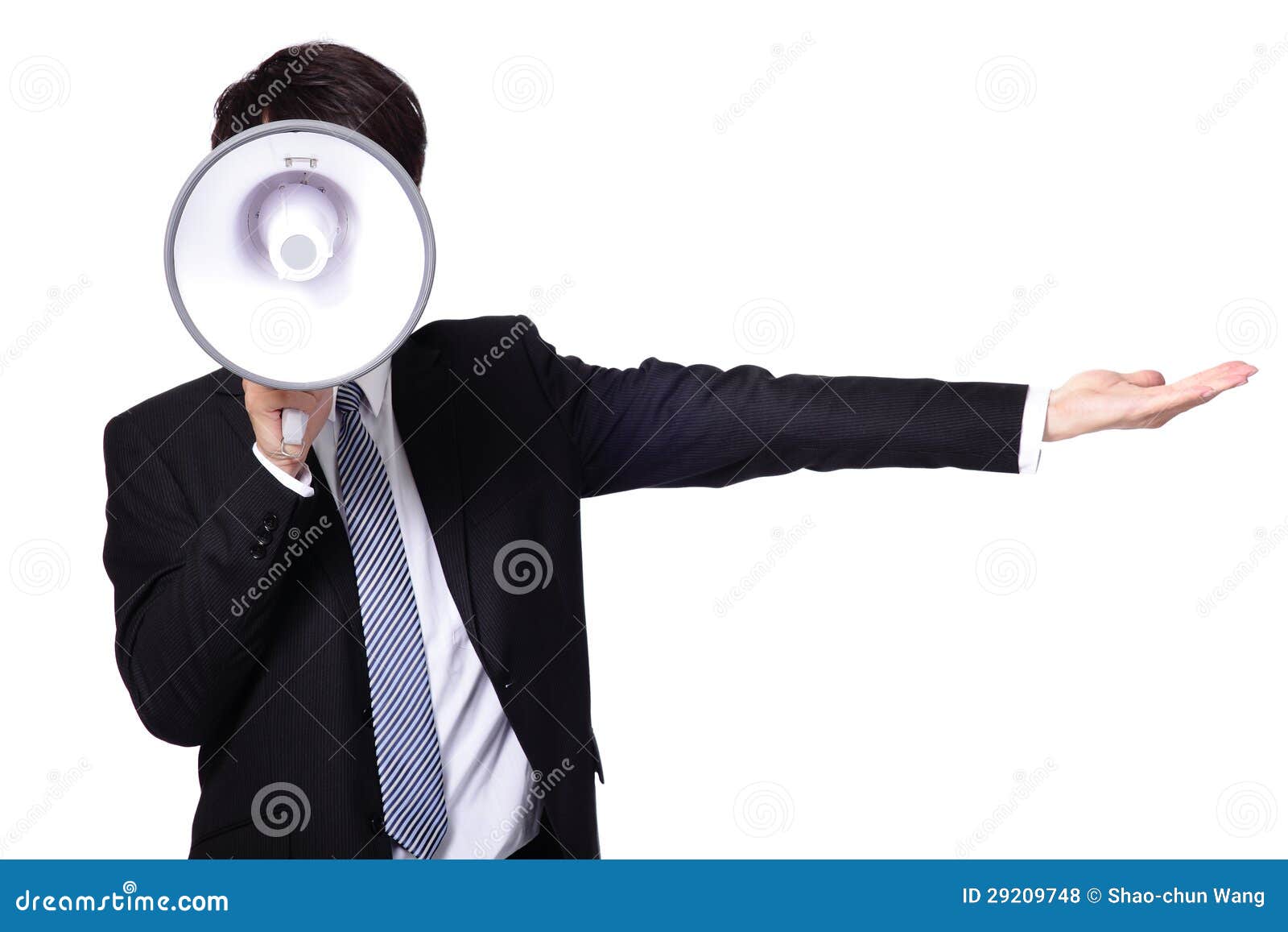 Businessman With Bullhorn Stock Image | CartoonDealer.com #2930437
