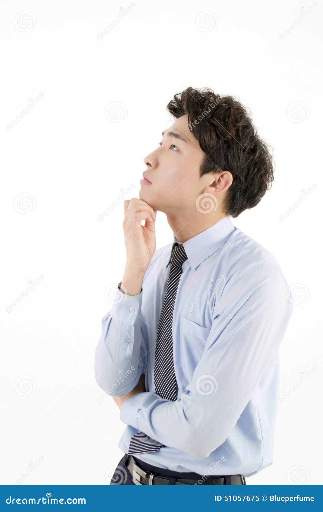 Asian Businessman Worry Something Stock Image - Image of head, asian ...