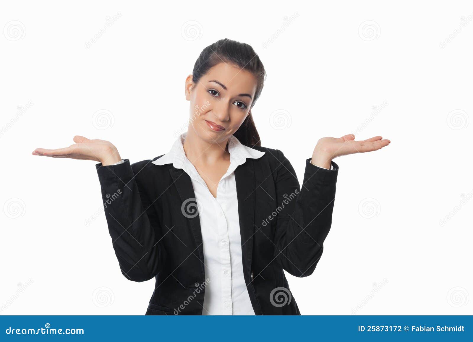 Asian Businesswoman Can Not Decide Stock Photo - Image of isolated ...