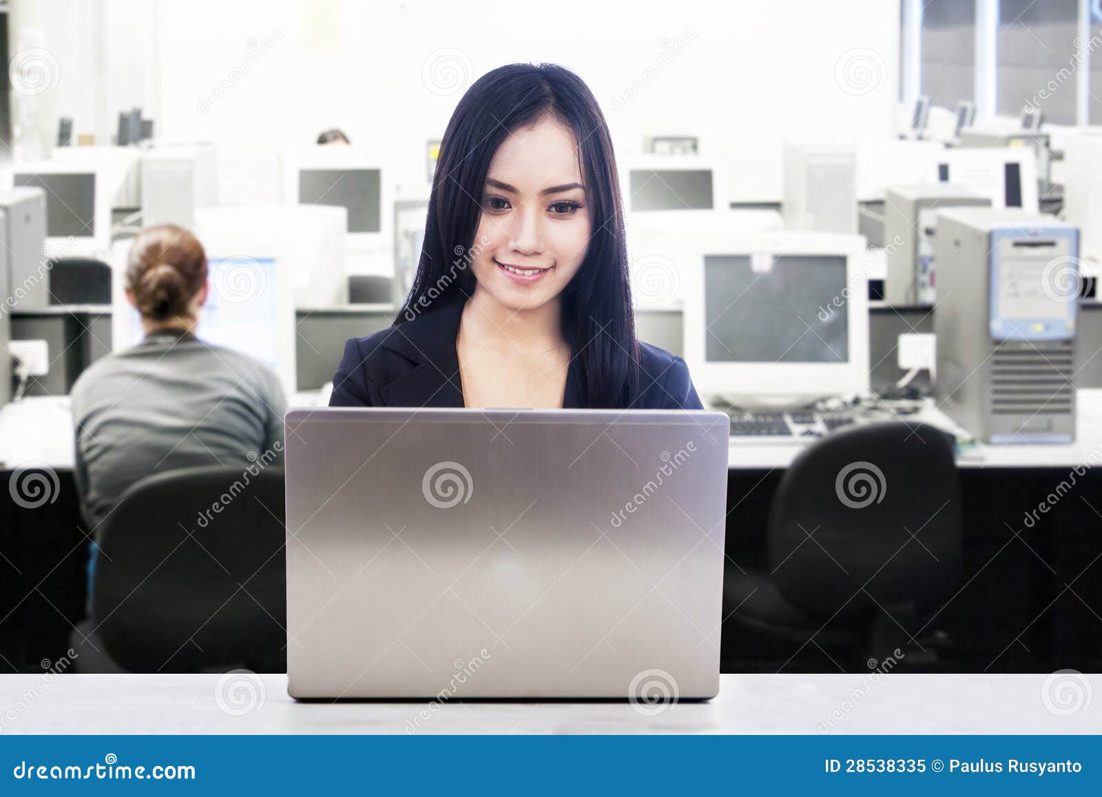 Asian Businesswoman in Office Work Place Stock Image - Image of ...