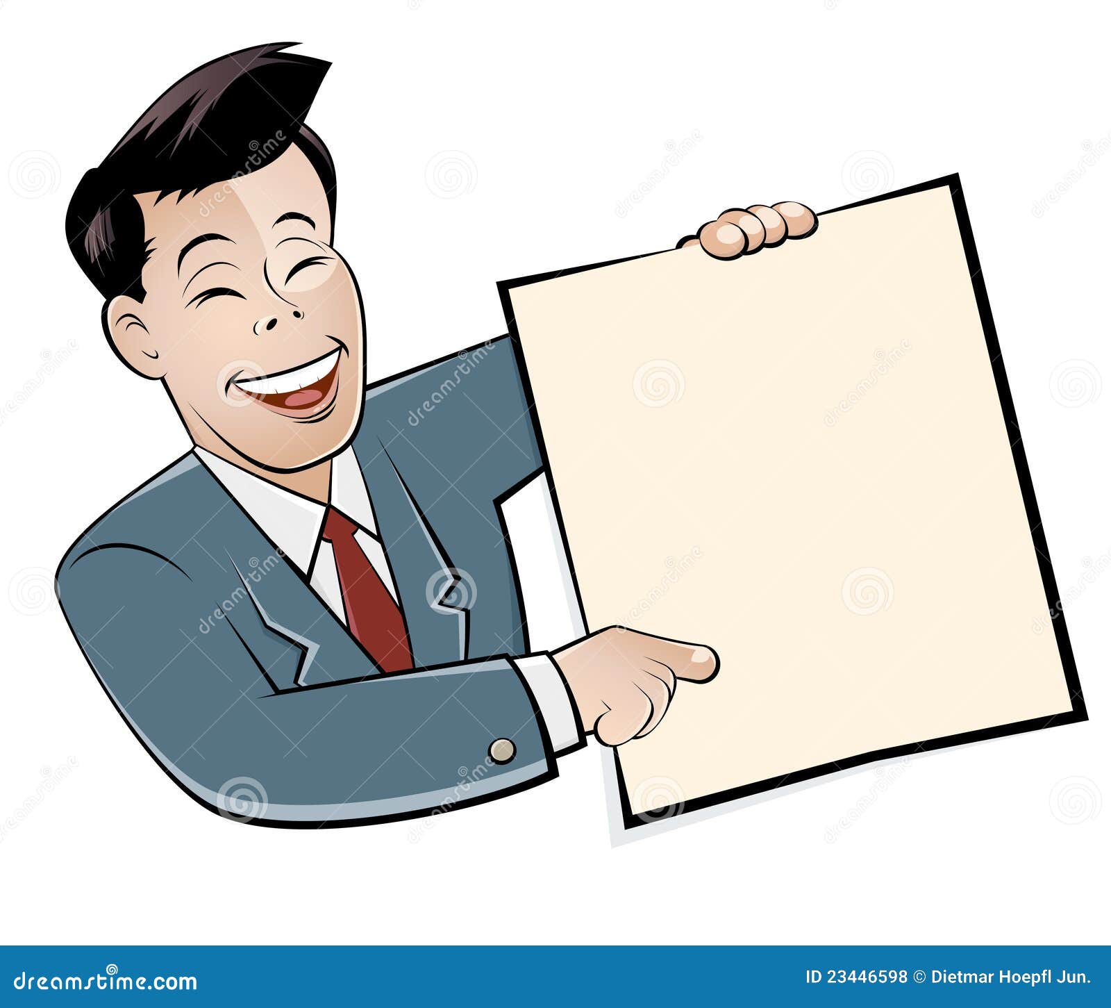 Asian cartoon businessman stock vector. Illustration of promotion ...
