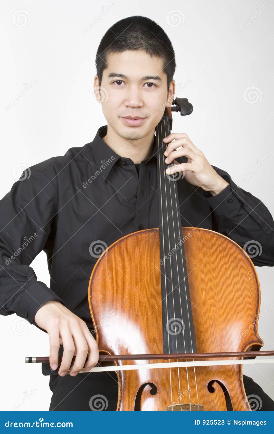 Asian cellist 1 stock image. Image of classic, expression - 925523