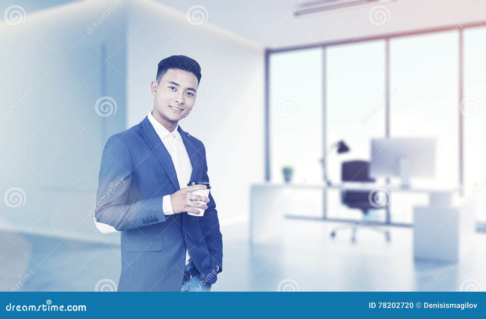Asian CEO in his office stock photo. Image of people - 78202720