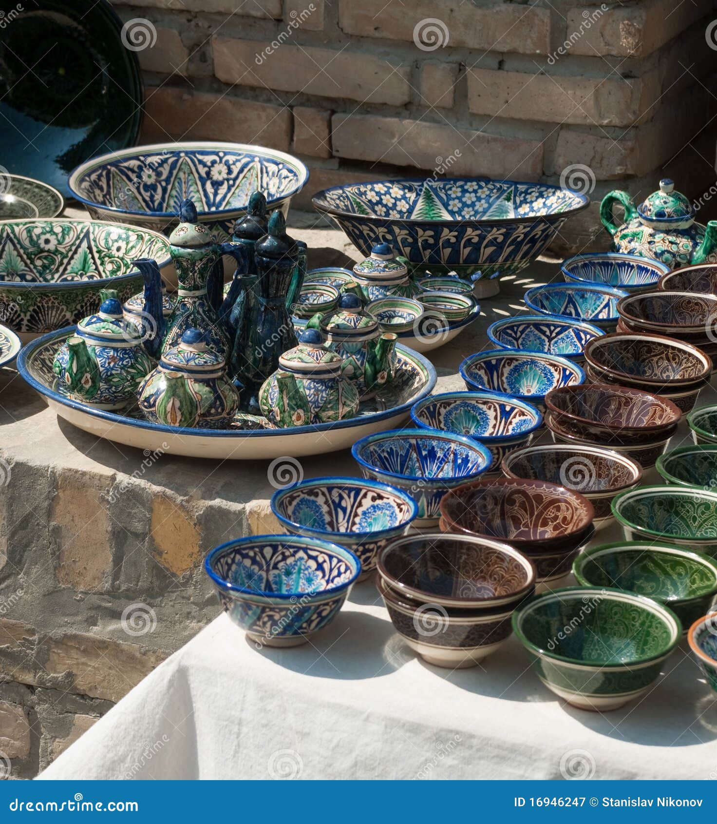 Asian Ceramics stock image. Image of asia, ornament, uzbekistan - 16946247