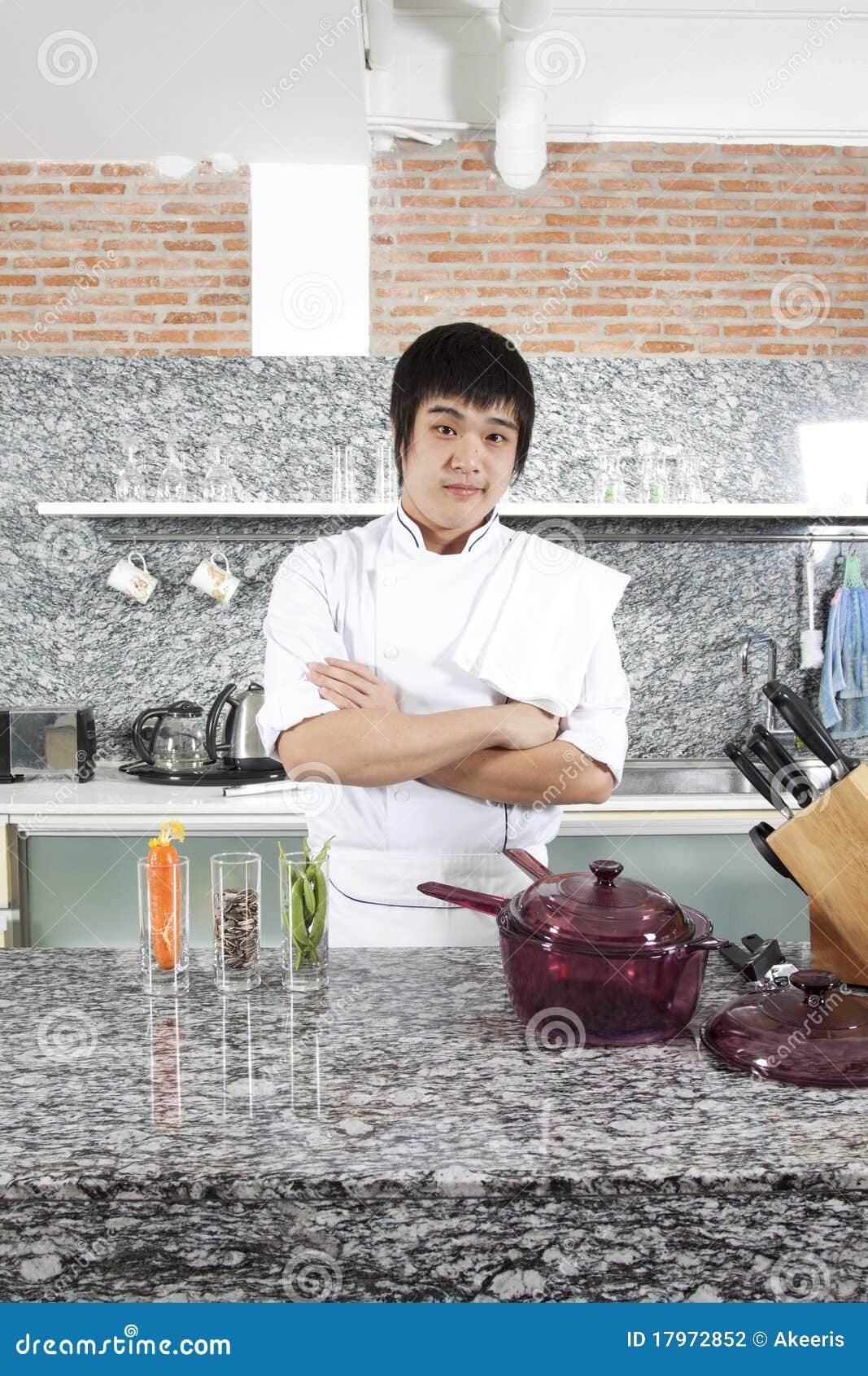 Asian Chef stock photo. Image of european, college, cute - 17972852