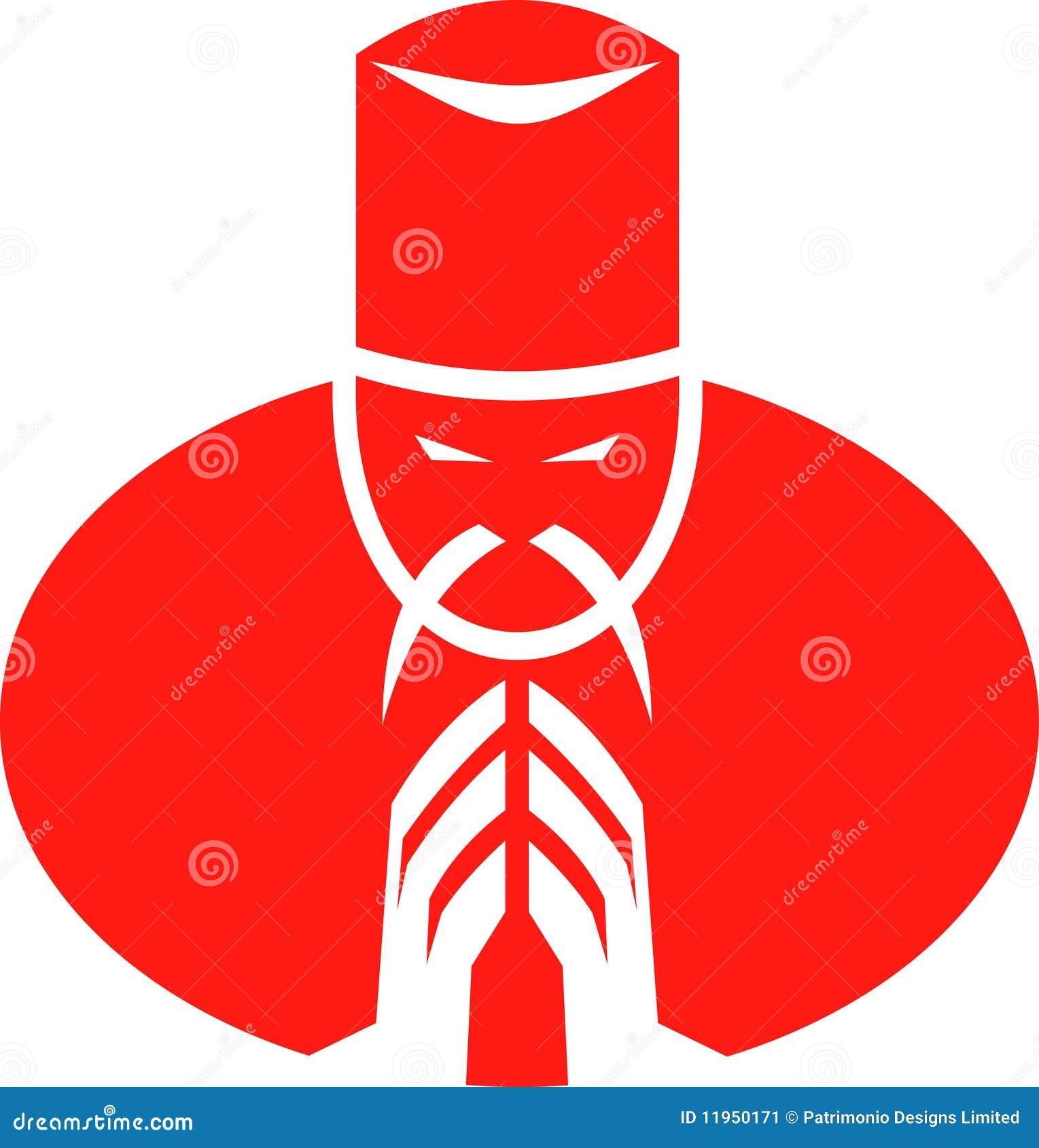 Asian chef cook bowing stock illustration. Illustration of serving ...