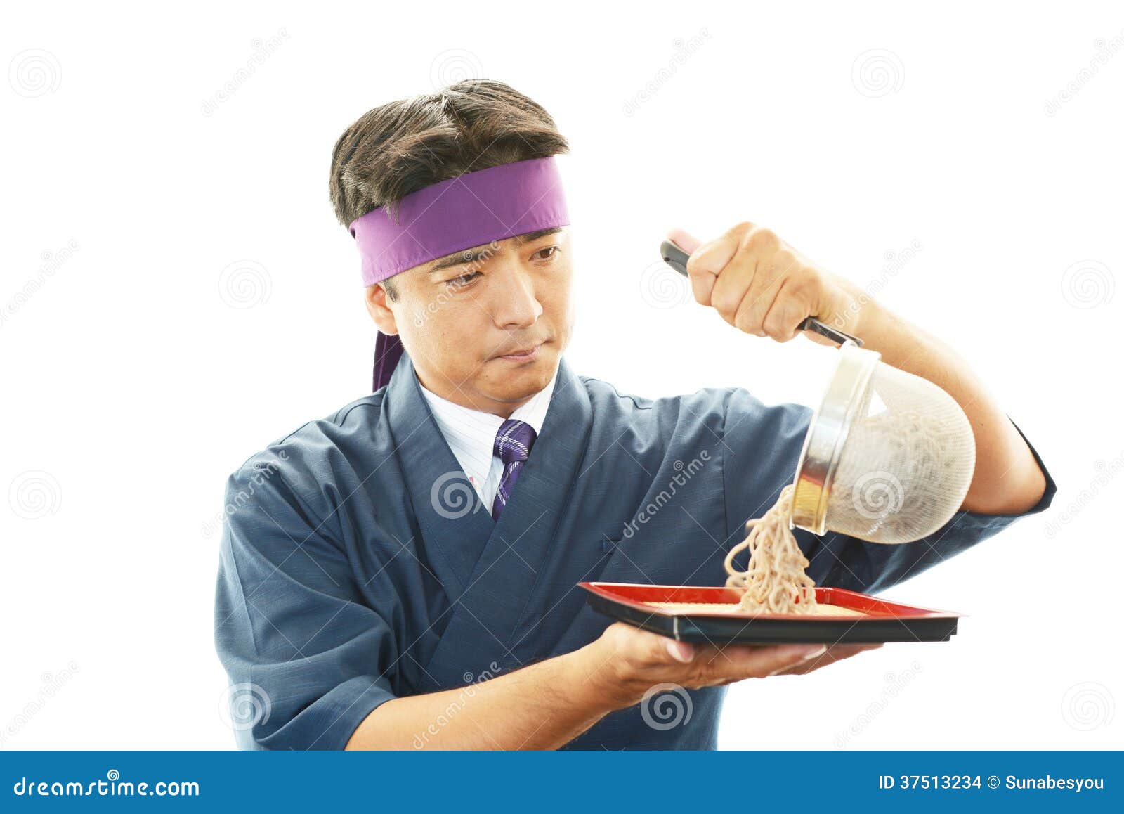 Asian chef with noodle stock photo. Image of food, liveliness - 37513234