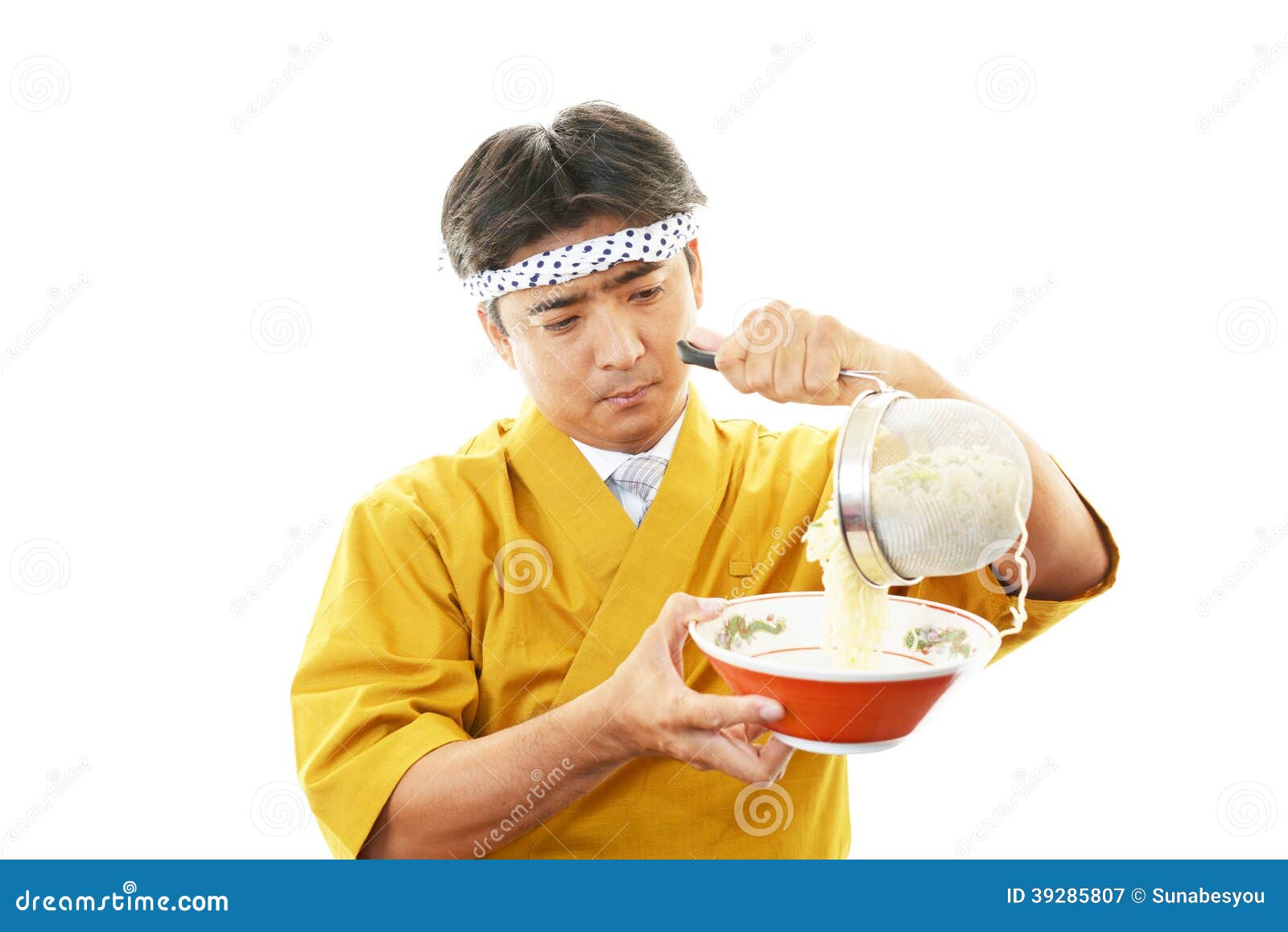 Asian chef with noodle stock image. Image of meal, asian - 39285807