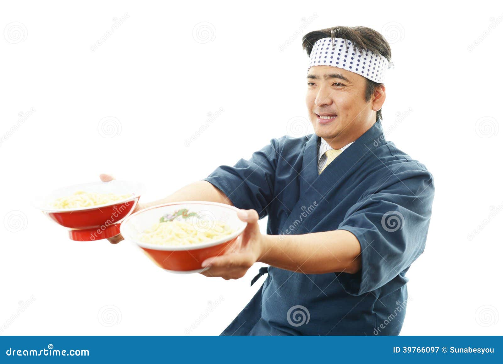 Asian chef with noodle stock image. Image of gourmet - 39766097