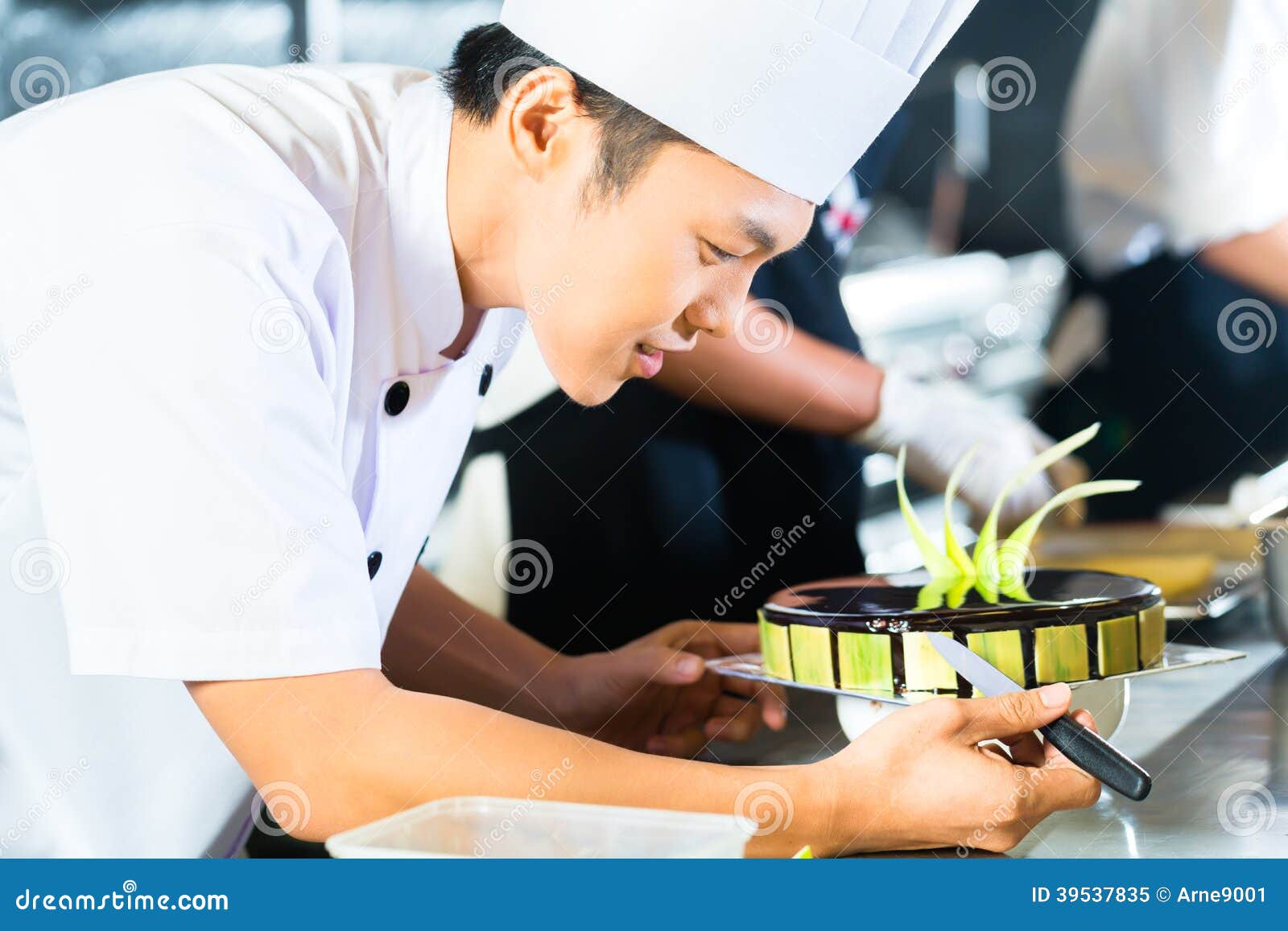 Asian Chefs Cooking in Restaurant Stock Image - Image of occupation ...