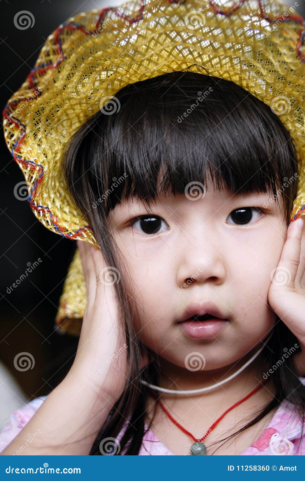 Asian child and Hat stock photo. Image of clean, eyes - 11258360
