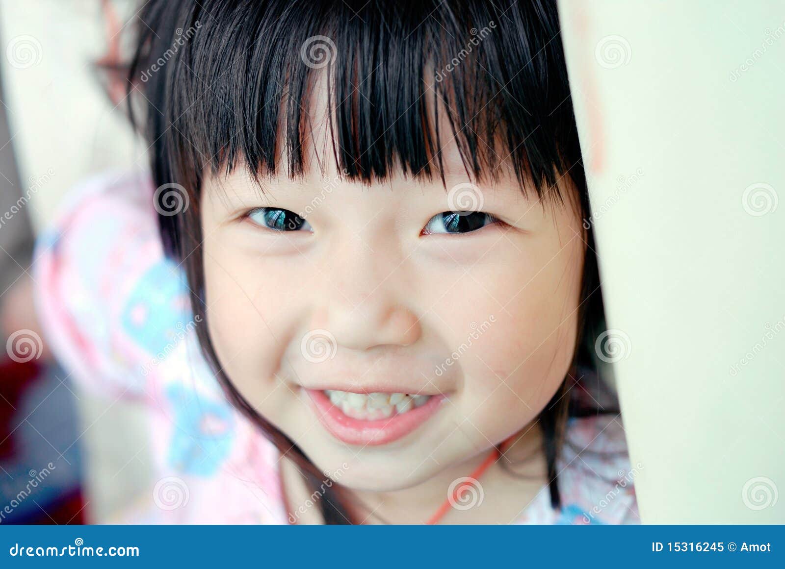Asian child smile stock image. Image of gift, girl, face - 15316245