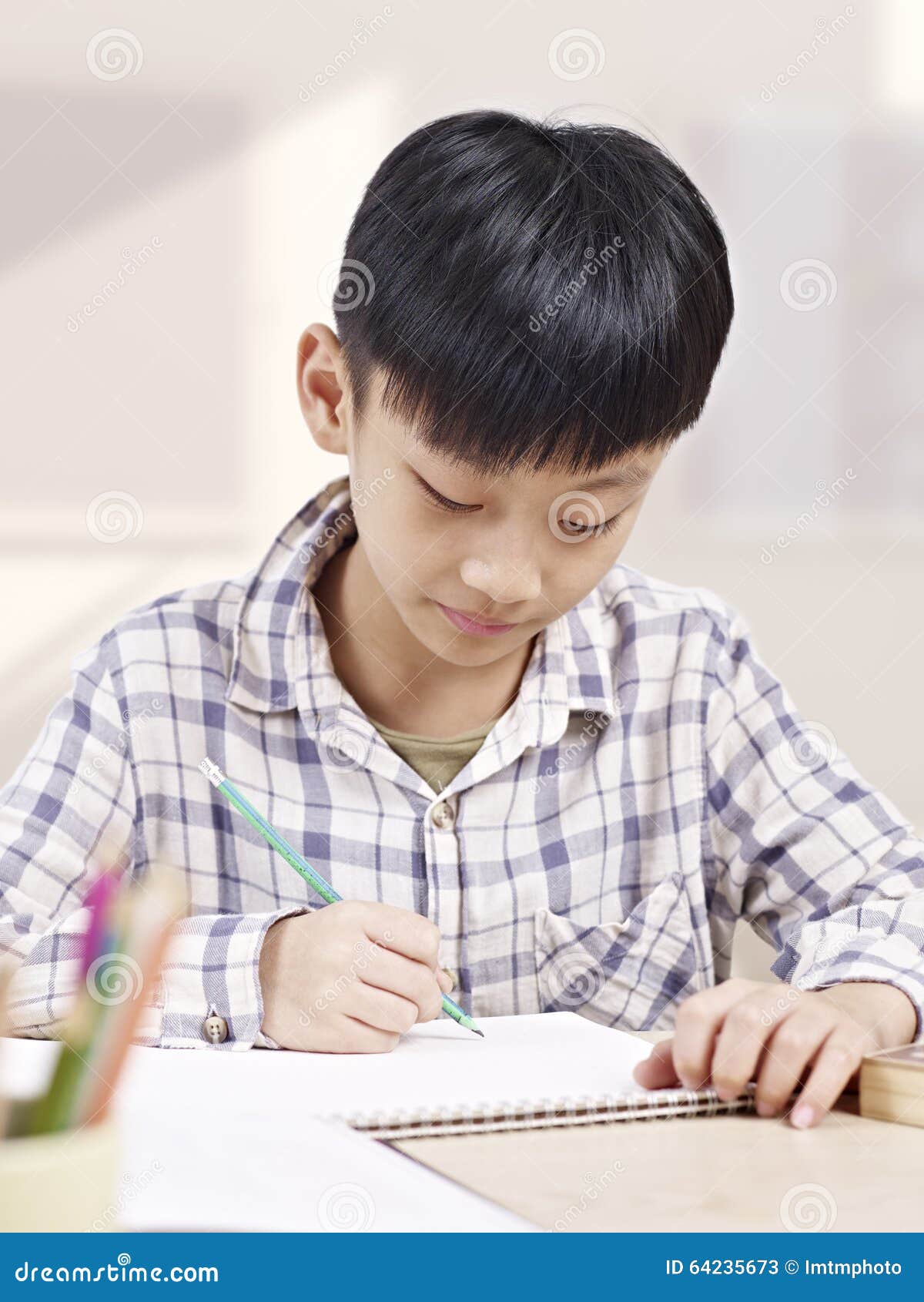 Asian child studying stock image. Image of japan, elementary - 64235673