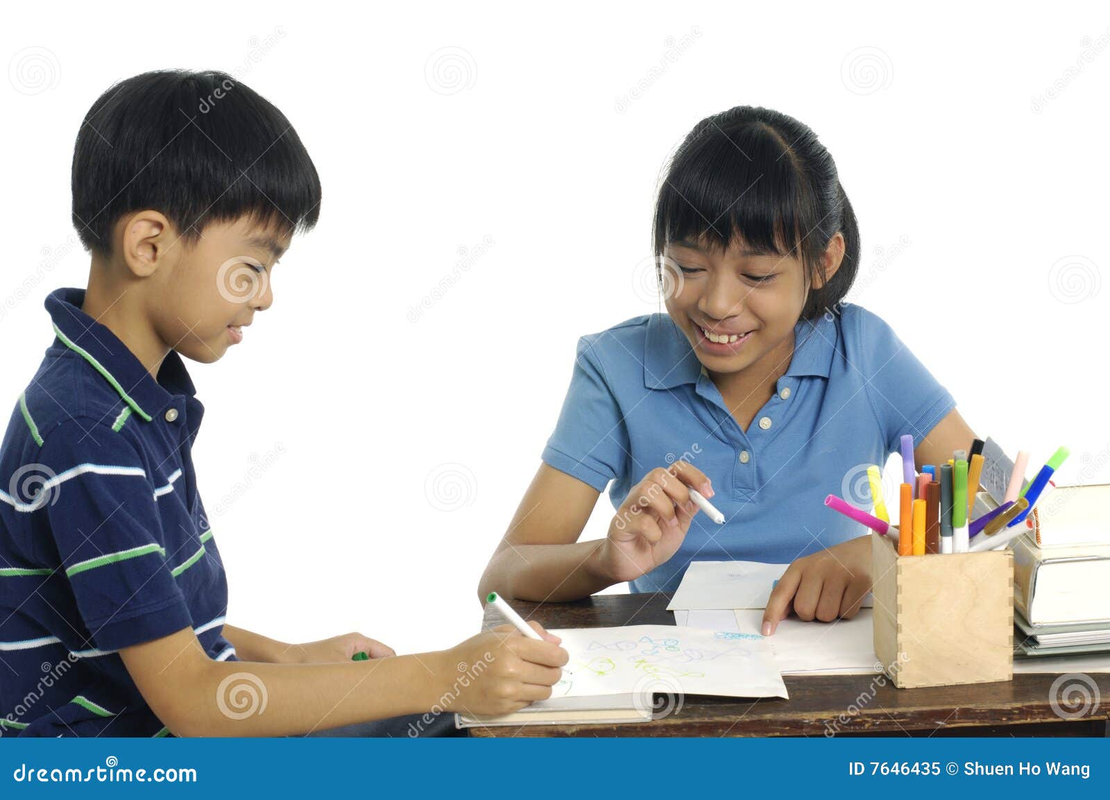 Asian Children stock image. Image of isolated, learn, knowledge - 7646435