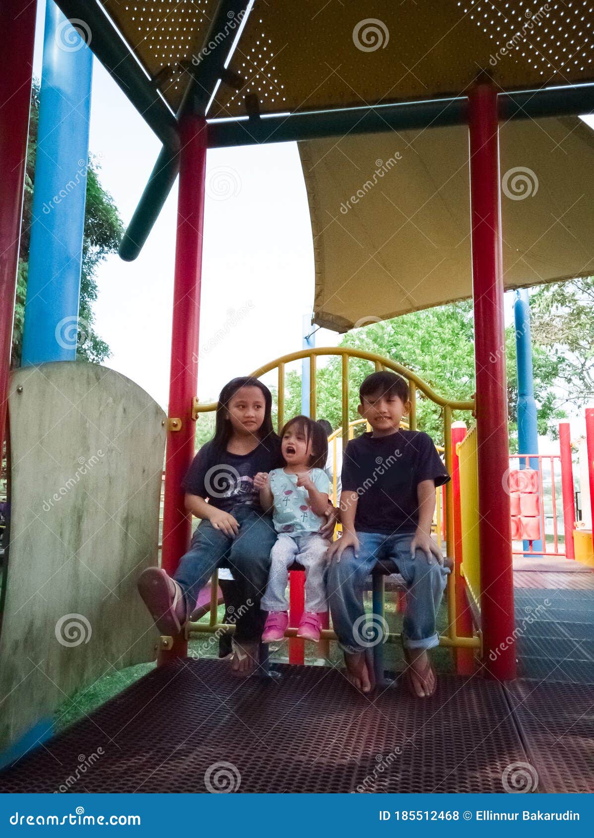 Asian Children at the Playground Stock Photo - Image of little ...