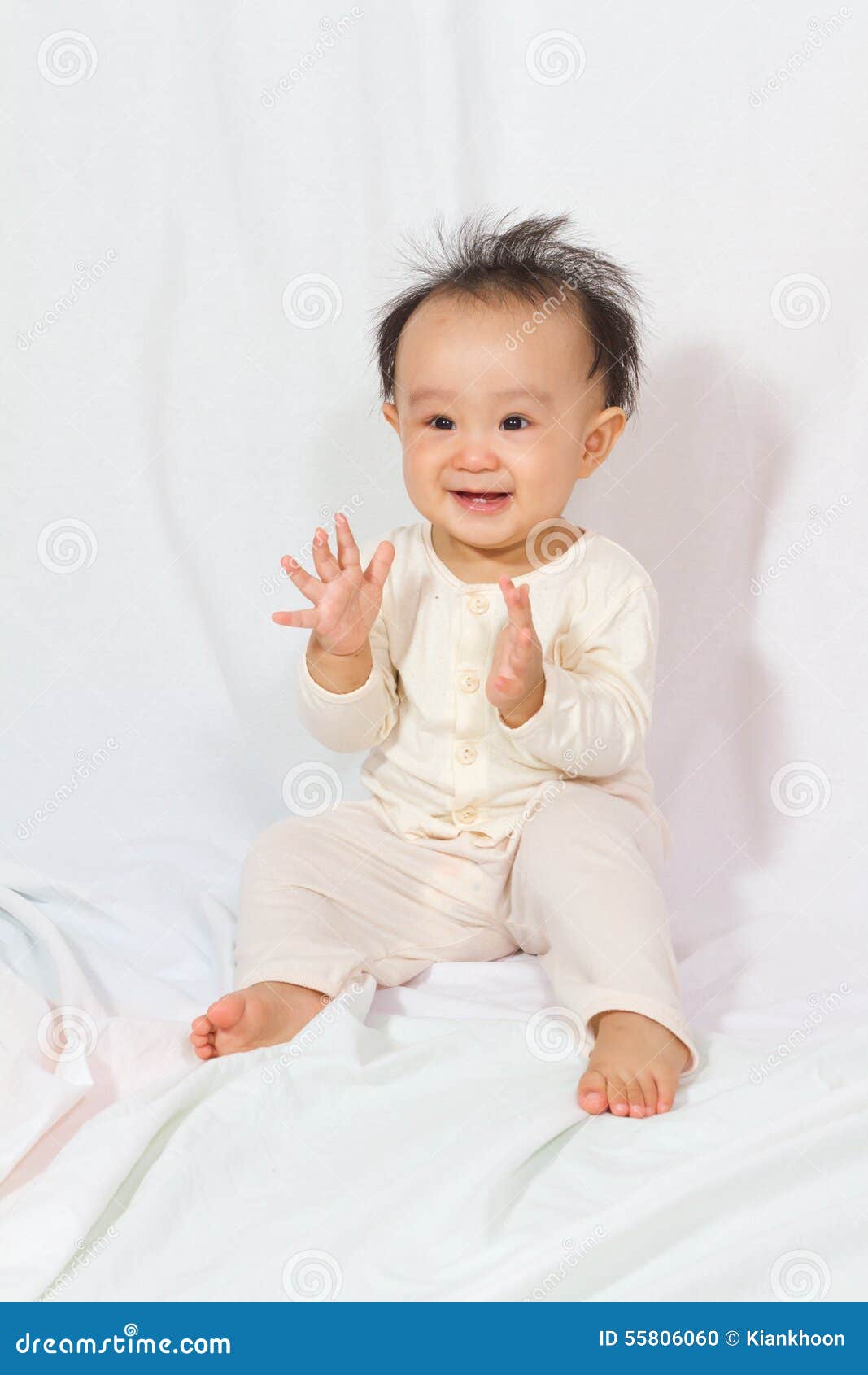 Asian Chinese Baby Smiling stock photo. Image of chinese - 55806060