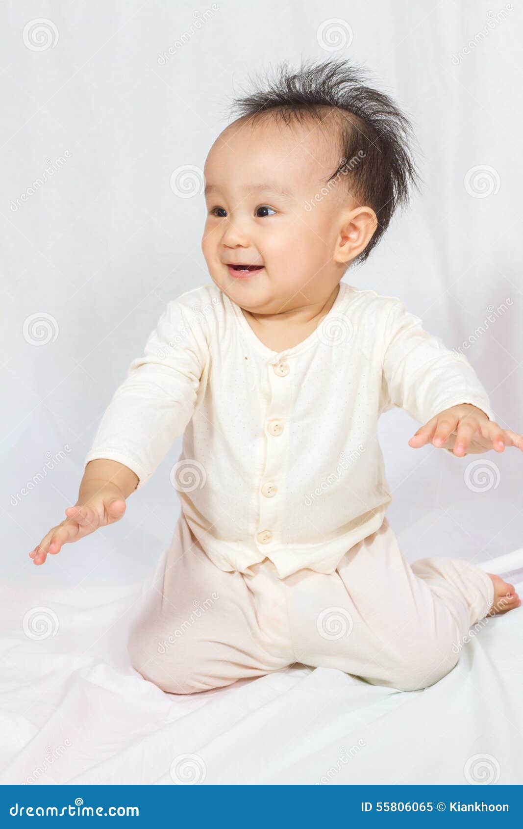 Asian Chinese Baby Smiling stock image. Image of little - 55806065