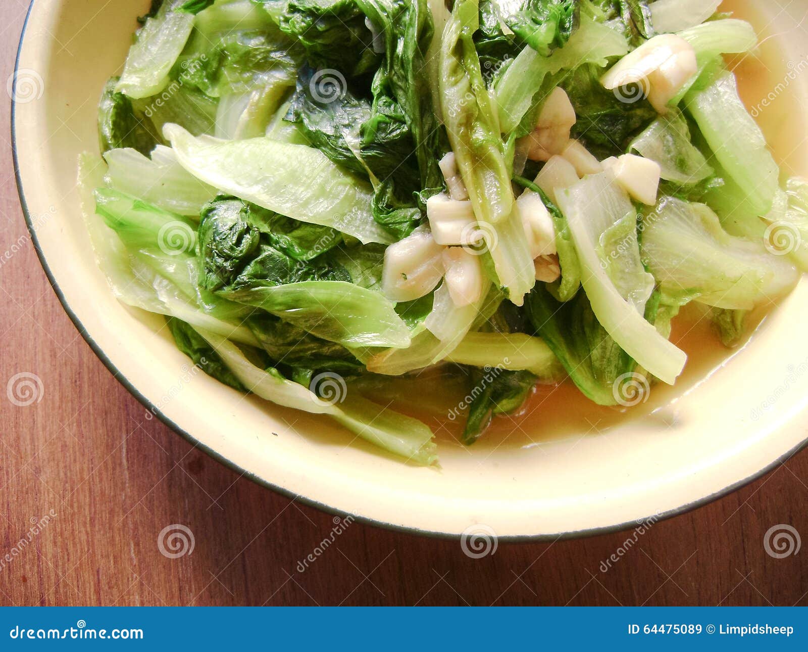 Asian Chinese Stir Fried Lettuce Stock Image - Image of simple, choi ...