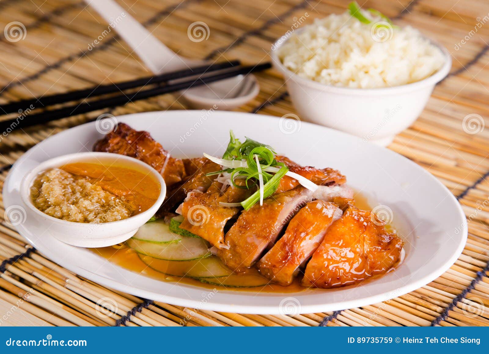 Asian Chinese Style Chicken Rice Stock Image - Image of asia, meat ...
