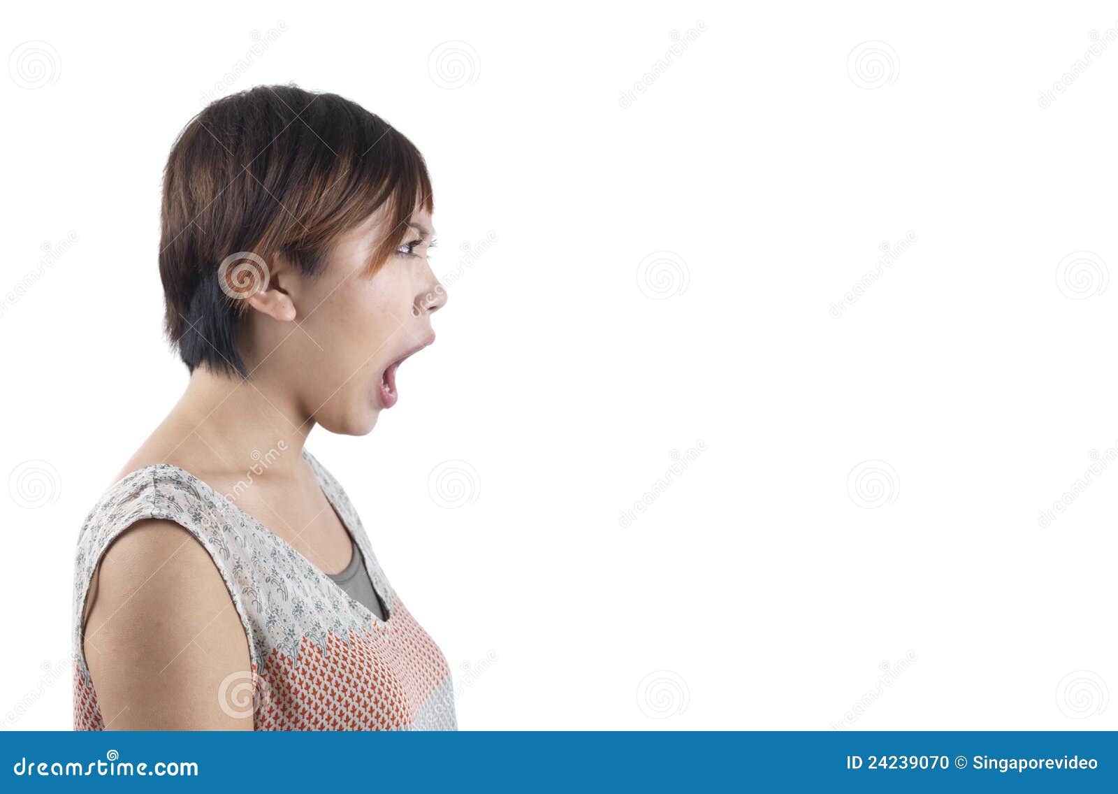Asian Chinese Woman Shouting Angrily Stock Photo - Image of asian, lady ...