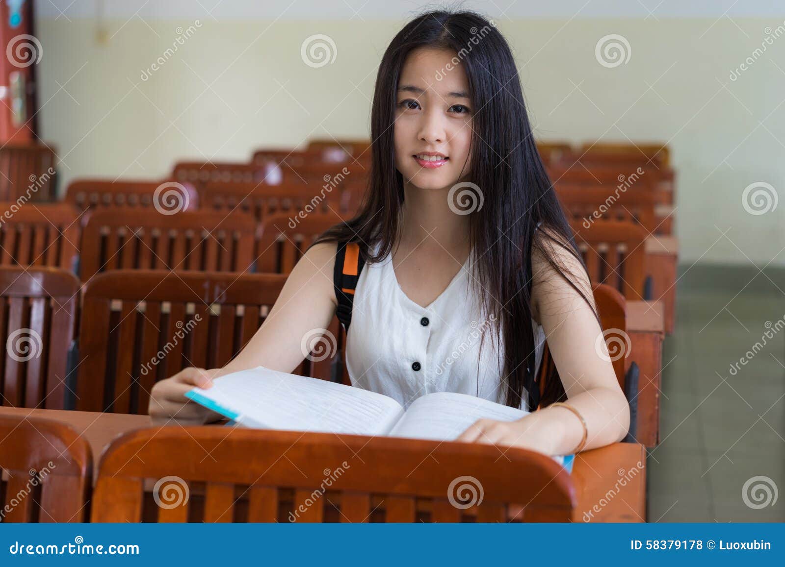 Asian college students stock photo. Image of school, study - 58379178