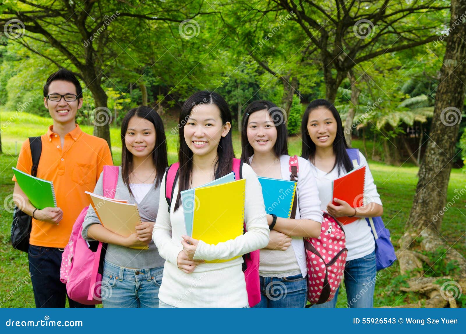 Asian college students stock image. Image of book, girl - 55926543