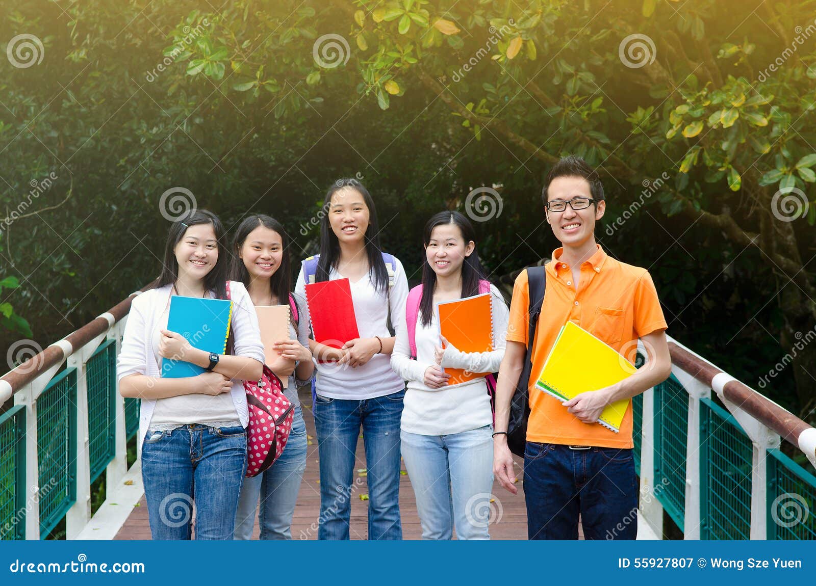 Asian college students stock image. Image of looking - 55927807