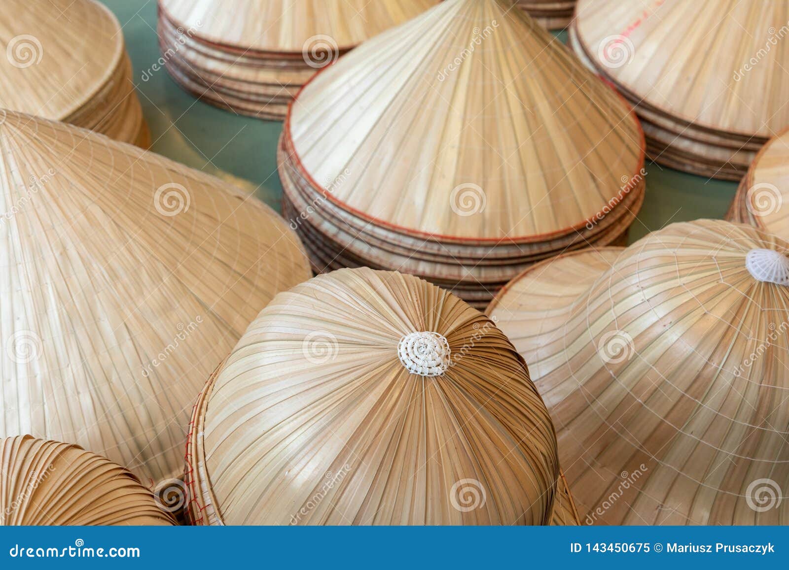 Asian Cone Hat Handicraft. Vietnam Style Cone Hat Stock Image - Image ...