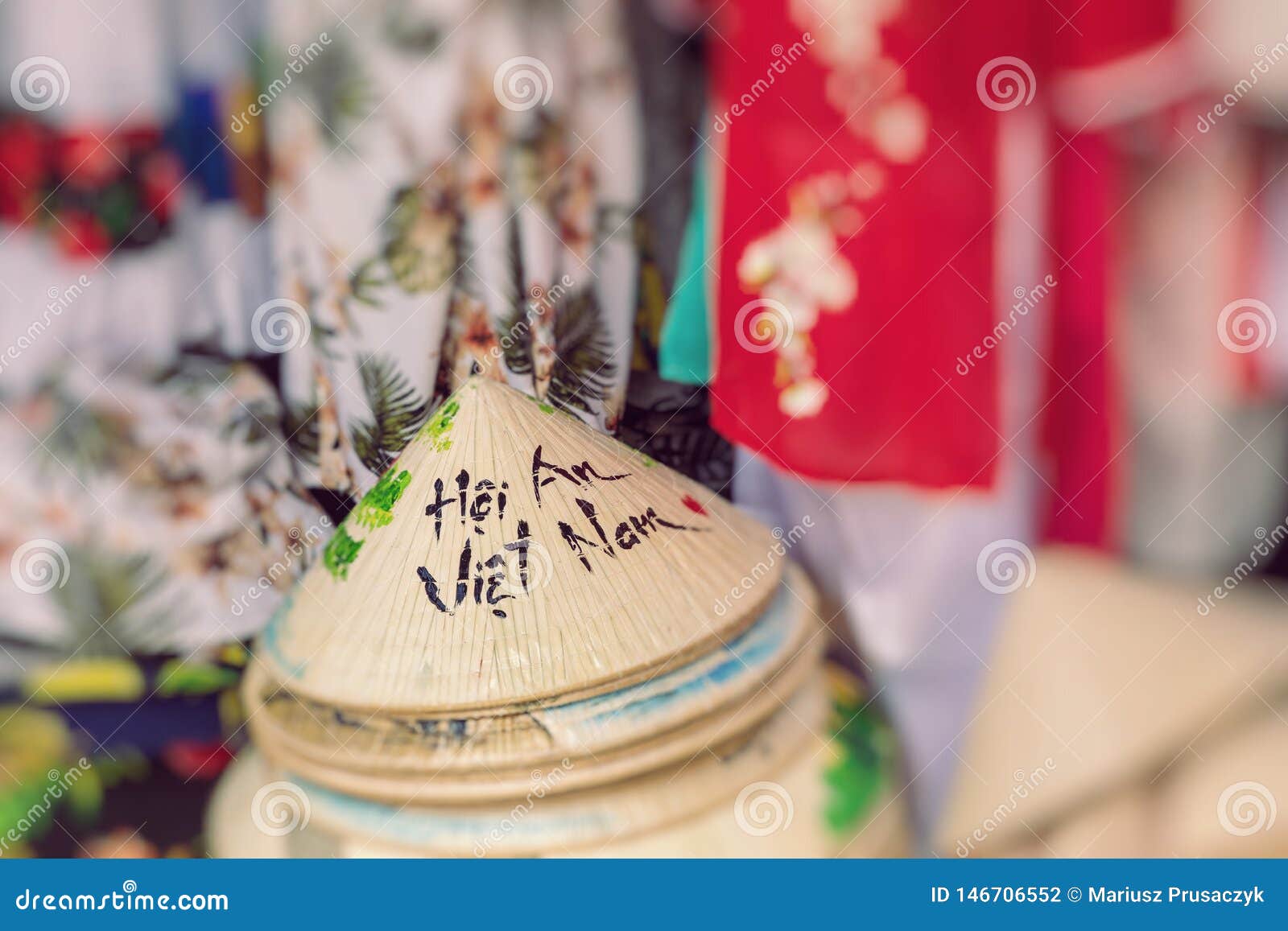 Asian Cone Hat Handicraft. Vietnam Style Cone Hat Stock Photo - Image ...