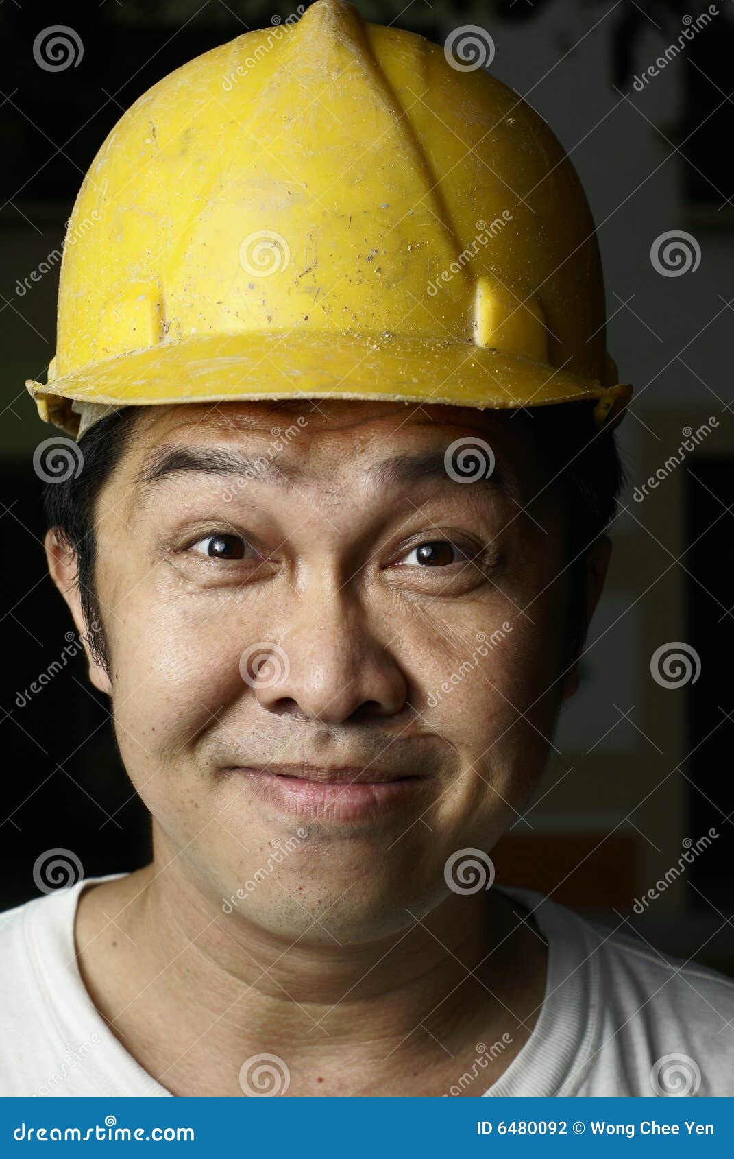 Asian construction worker stock photo. Image of male, smile - 6480092