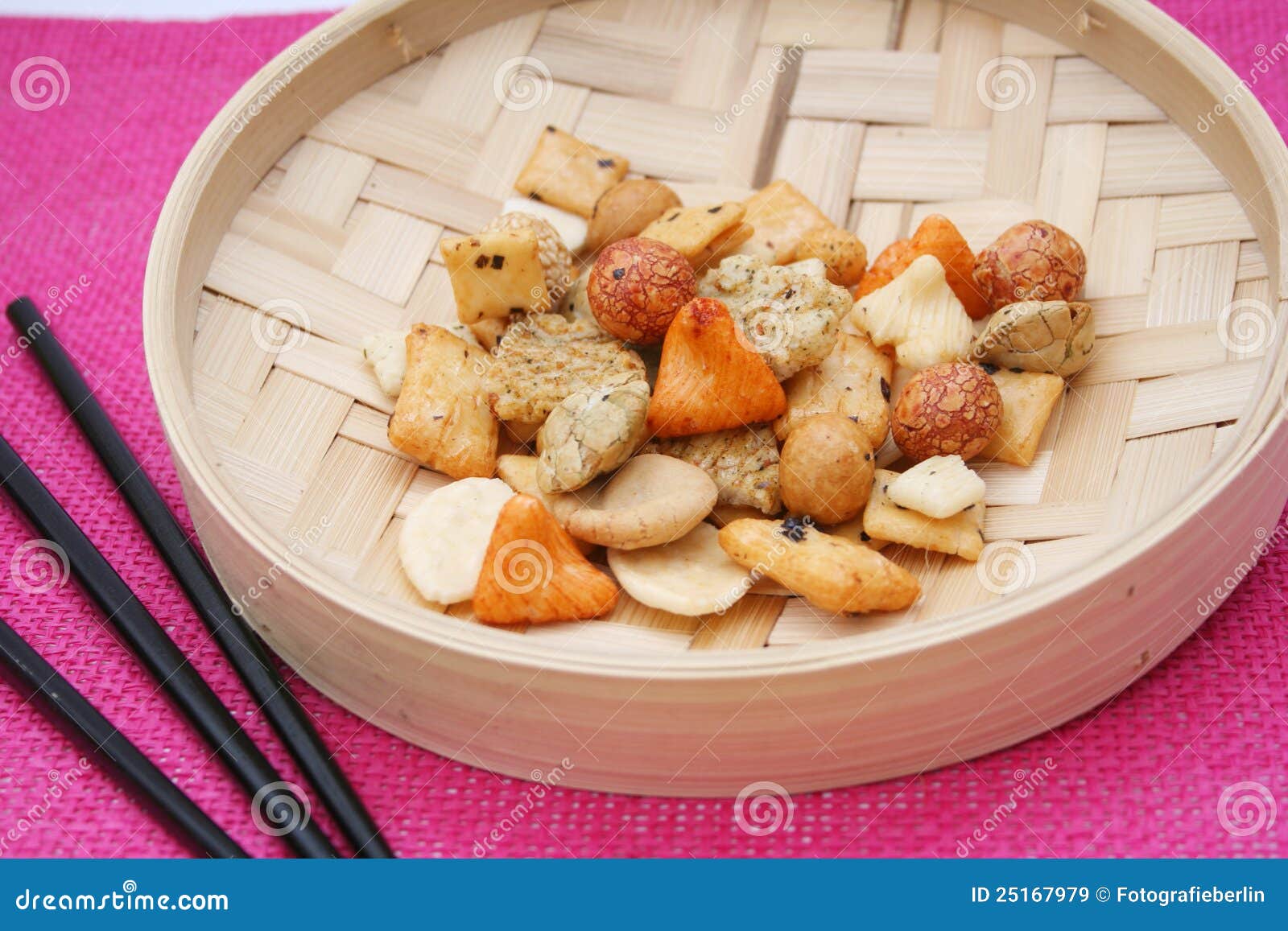 Asian cookies of rice stock image. Image of buffet, rice - 25167979