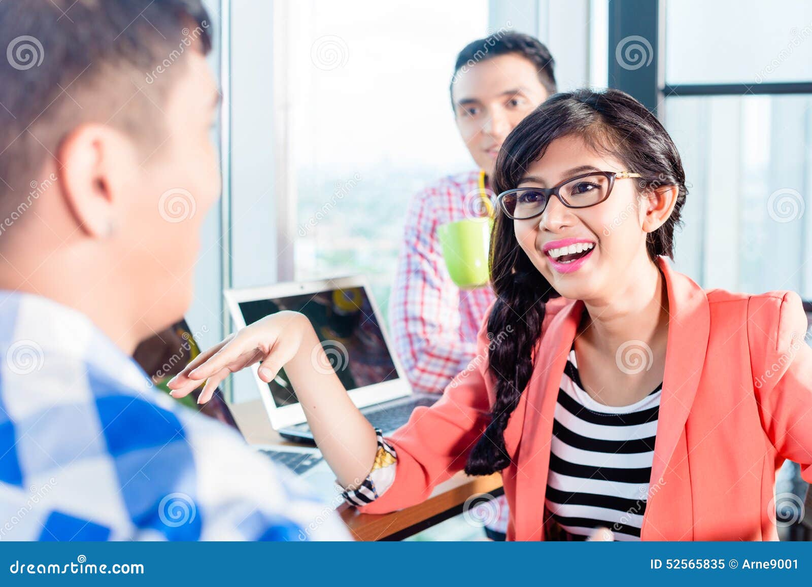 Asian Creative Agency Workers Discussing Stock Image - Image of ...