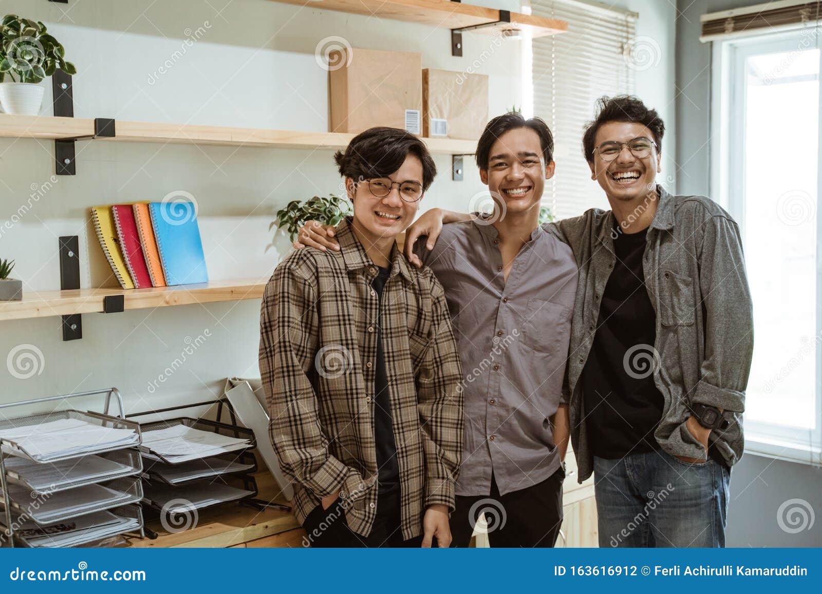 Asian Creative Worker in the Office Together Smiling Stock Photo ...