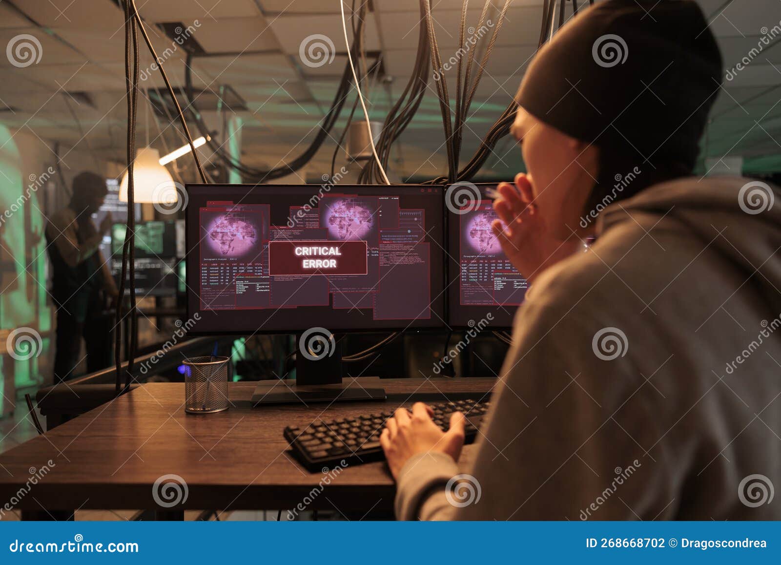 Asian Criminal With Tattoos On His Face In A Cell Repents Of The Crime ...