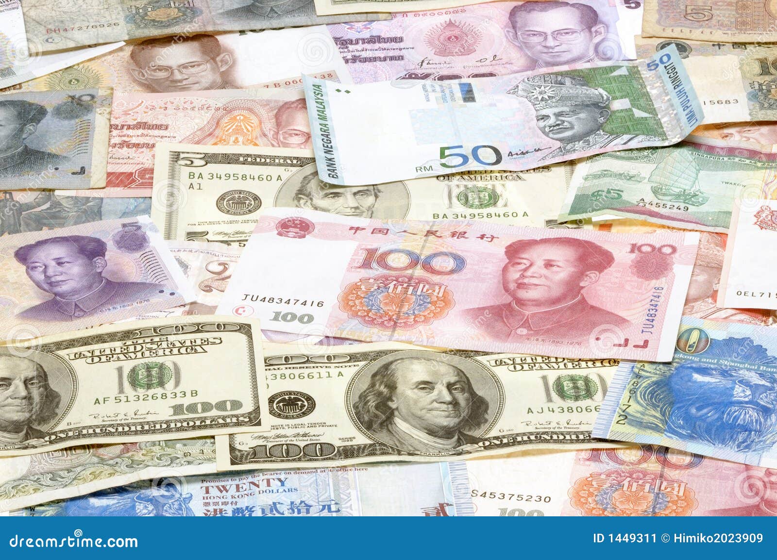 ASIAN CURRENCIES stock image. Image of currencies, tourism - 1449311