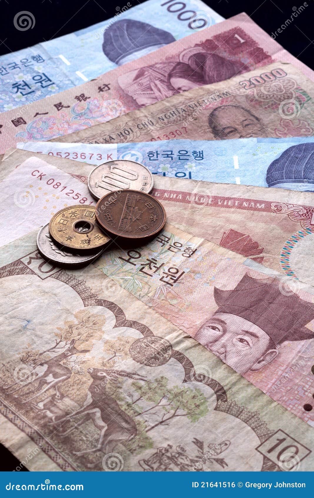 Asian currency. stock photo. Image of coin, vietnamese - 21641516