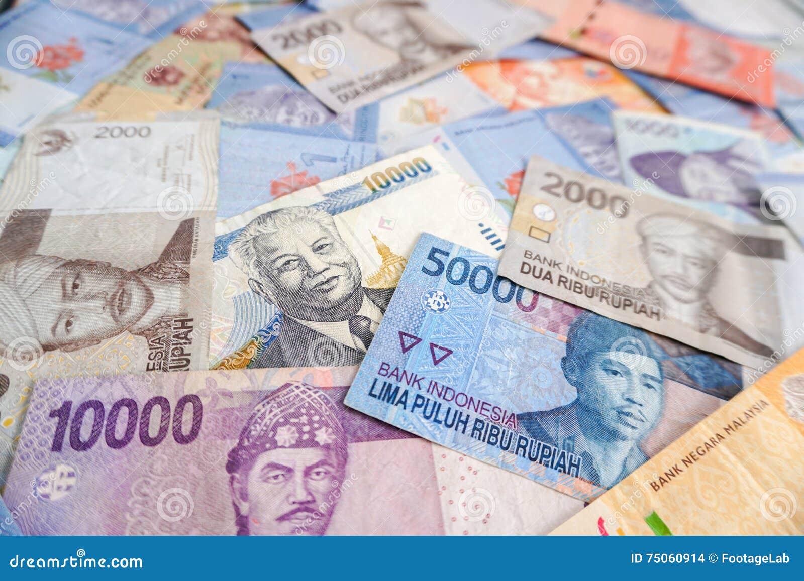 Asian currency banknotes stock photo. Image of crisis - 75060914