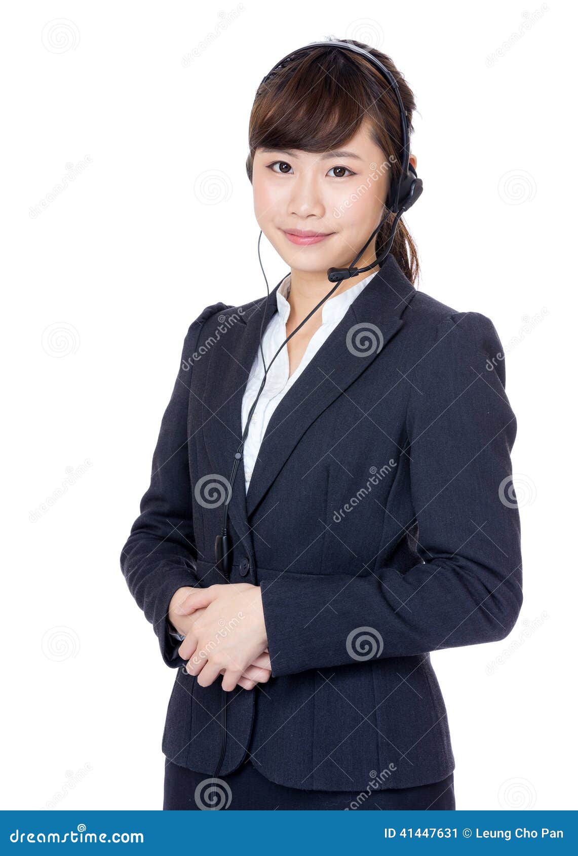 Asian Customer Service Operator Stock Image - Image of businesswoman ...