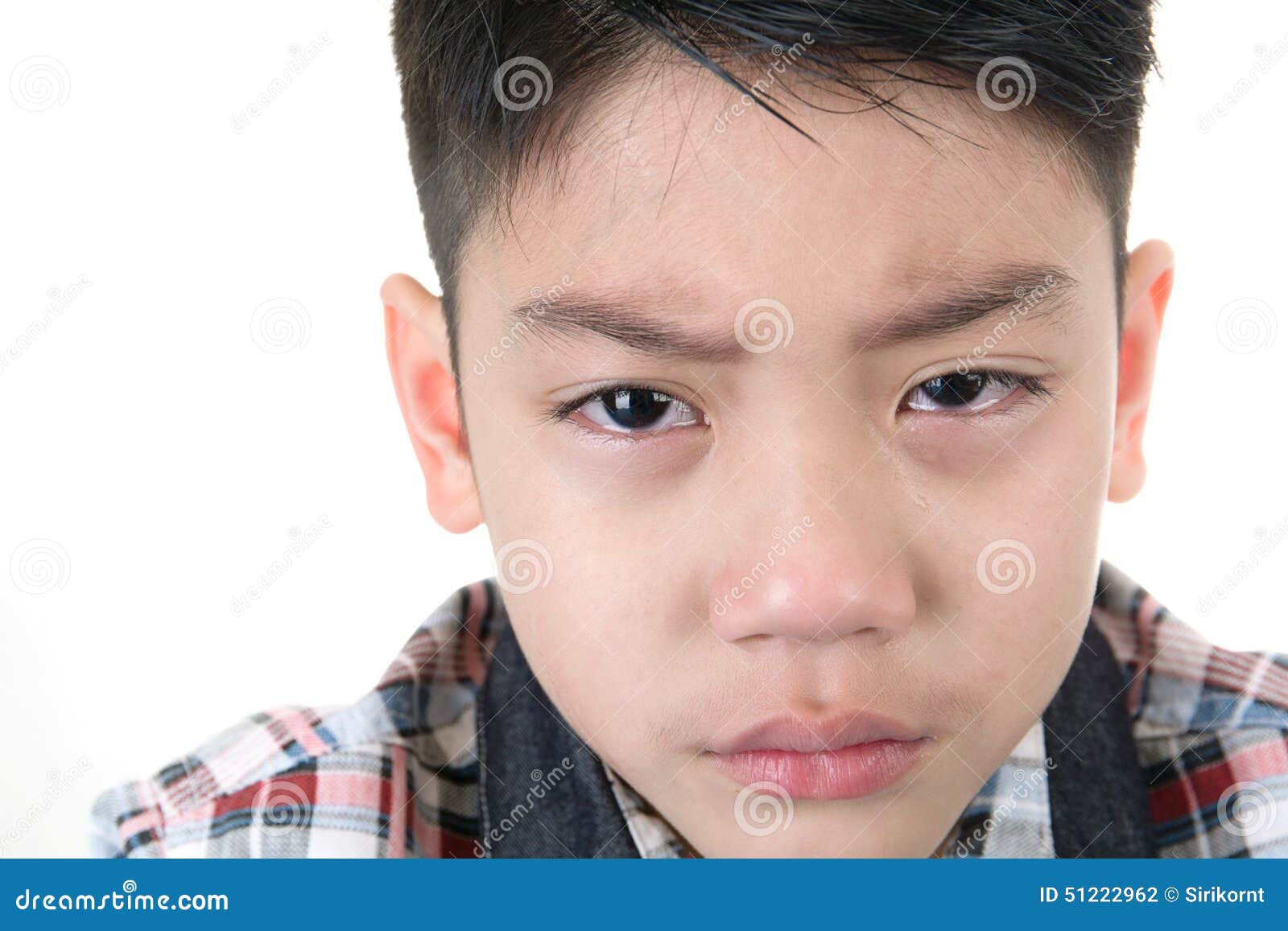 Asian Cute Boy Sad and Crying Stock Photo - Image of child, isolated ...