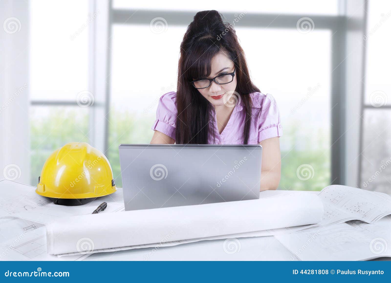 Asian Developer Working in Office Stock Photo - Image of engineering ...