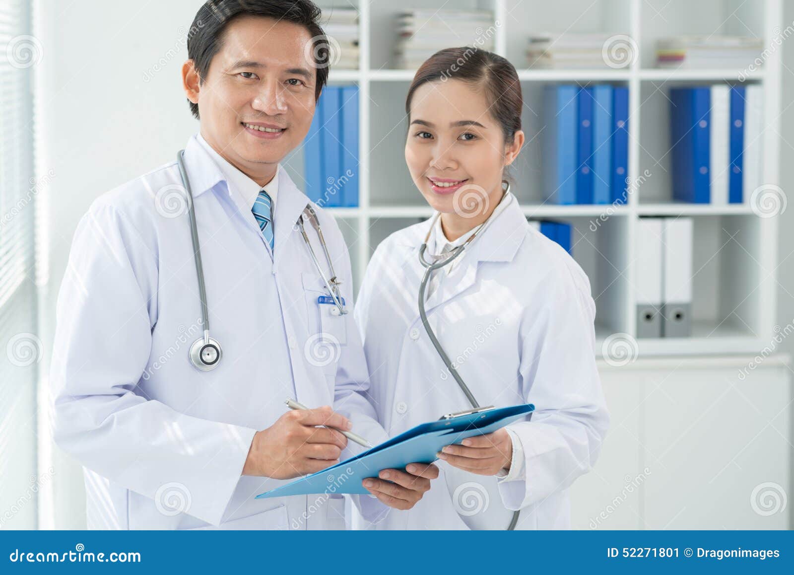 Asian Doctors with Medical Document Stock Image - Image of expert ...